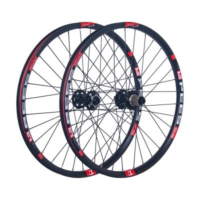 China RUJIXU 24inch 6061 Aluminum Alloy MTB Wheelset with 120 Gunshots Hub and J-bend 2.0mm Steel Spokes for sale
