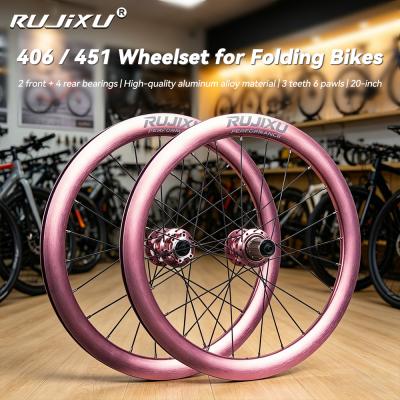 China Lightweight Aluminum Alloy V Brake Wheelset Compatible with Foldable Bikes Featuring Shimano 8 to 12 Speed Freehub and Durable Steel Spokes for sale