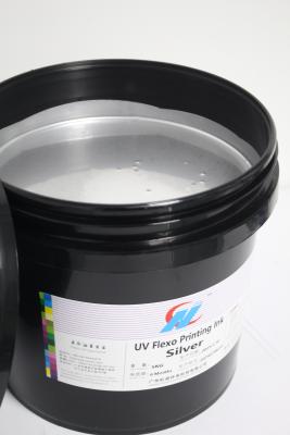 Cina Inchiostro flessibile UV argento Inchiostro forte metallico sensazione di sicurezza in vendita
