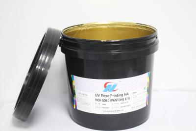 Cina Inchiostro flexografico in oro Con una forte consistenza metallica, forte adesione e curatura rapida in vendita