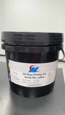 Cina Inchiostro resistente ai raggi UV per film termoretraibile giallo, resistente ai graffi, non appiccicoso al corpo della bottiglia in vendita