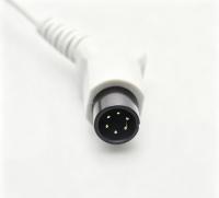 China Button Type One Piece ECG Cable AAMI 3 Lead Cable 6 Pin for sale