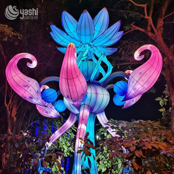 Quality Outdoor Exotic Artificial Flower Light Handmade With Waterproof Fabric for sale