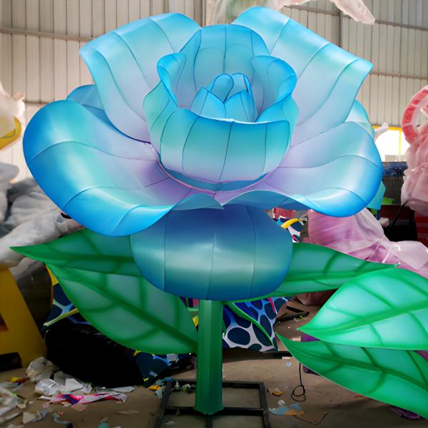 Quality Chinese Peony Sculpture Zigong Lantern For Outdoor Party Decoration for sale