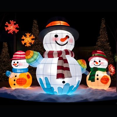 China Waterproof Snowman Lantern for Outdoor Christmas and New Year Decoration for sale