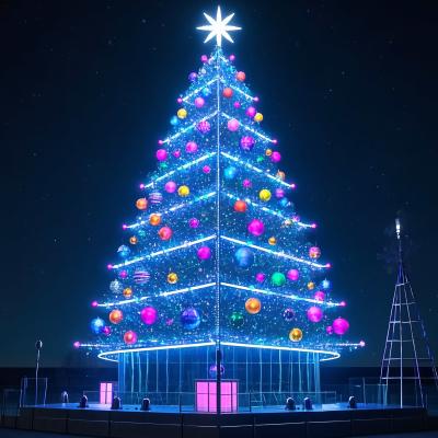 China Outdoor Waterproof Giant Christmas Tree & 3D Christmas Tree-shaped Sculpture Christmas Lights for sale