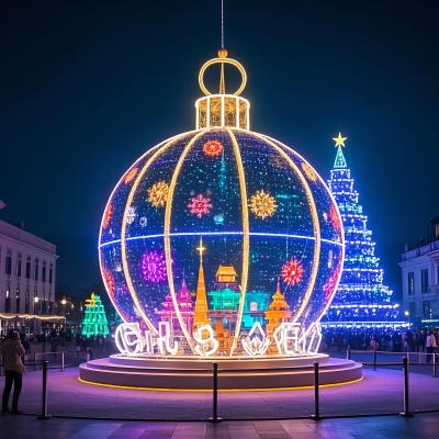 China Outdoor Holiday Lights Decoration Mobile 3D Christmas Filament Lights Waterproof for sale