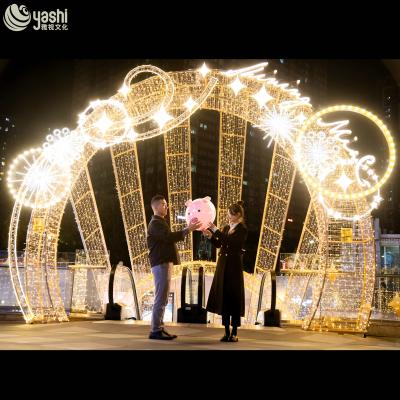 China Outdoor Party Holiday Lights Decoration Arch Meteor String Lights 110/220V for sale