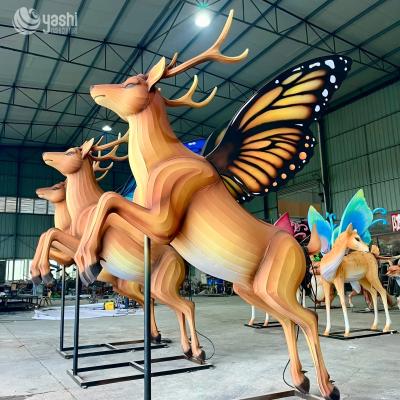 China Traditional Festival 3D Christmas Reindeer Lantern for Holiday Decoration for sale