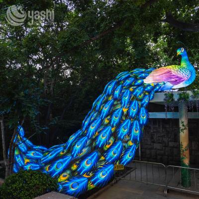 China Park Zigong Peacock Lanterns Handcrafted for Outdoor Light Exhibitions for sale