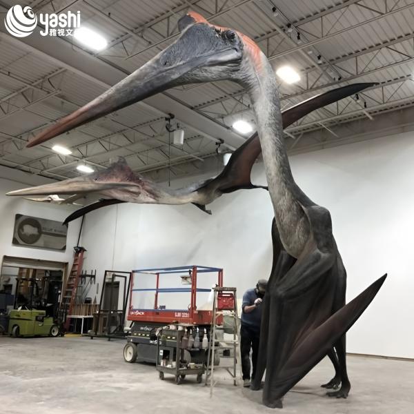 Quality Silicone Lifelike Pterodactyl Dinosaur Model Movable Electrically Powered for sale