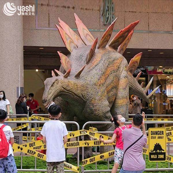 Quality Silicone Animation Large Dinosaur Sculpture Weather Resistant For Park for sale