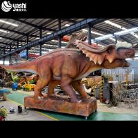 Quality Realistic Triceratops Sculpture Waterproof for Jurassic Dinosaur Park Display for sale