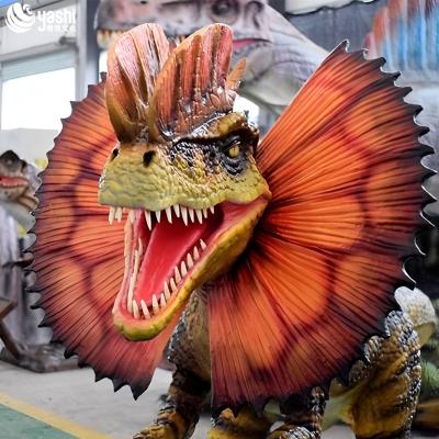 China Dual Crown Dinosaur Model for Theme Parks and Jurassic Outdoor Shows for sale