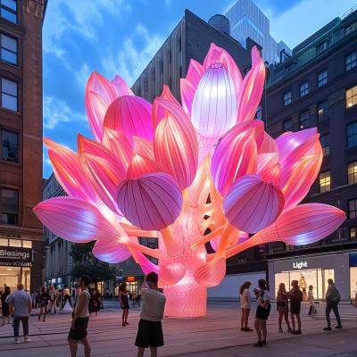 China Premium Customizable LED Flower Lanterns for Plaza Decoration for sale
