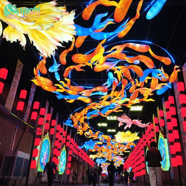 Quality Jiguan Color Fish Leaping Through Lantern Tunnel For Festival Party Atmosphere for sale