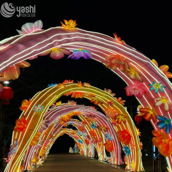 Quality Rust Proof Paint LED Archway For Outdoor Light Exhibitions Decorations for sale