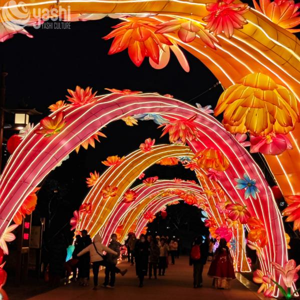 Quality Rust Proof Paint LED Archway For Outdoor Light Exhibitions Decorations for sale