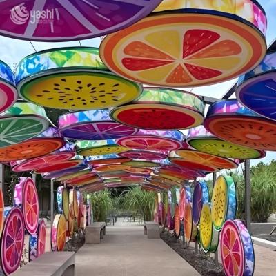 China Color Changing Iron Led Lotus Leaf Light For Pathway Exhibition for sale
