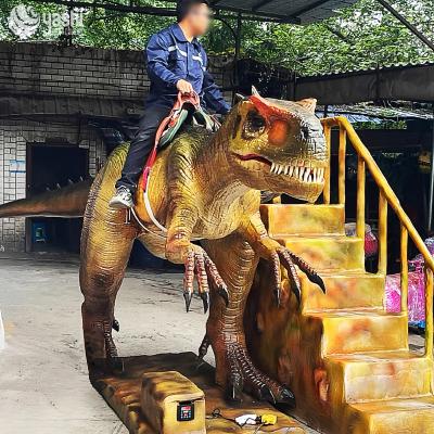 China Silicone Dinosaur Electric Ride On Car 220V For Amusement Parks for sale