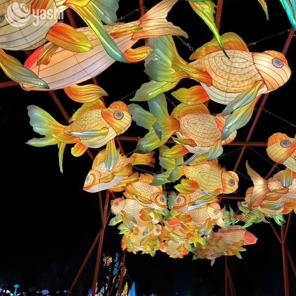 Quality LED Lighting Vivid Silk Fish Lantern Tunnel Waterproof Customizable for sale