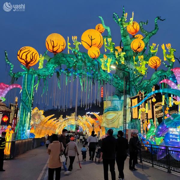 Quality Outdoor Decorative Lantern Tunnel 110/220V for Lantern Festivals for sale