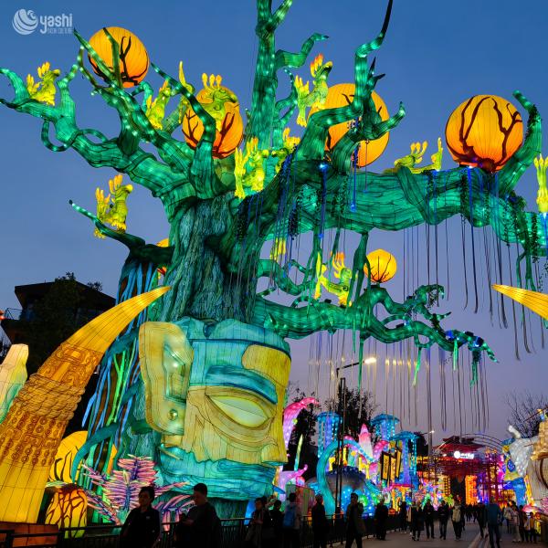 Quality Outdoor Decorative Lantern Tunnel 110/220V for Lantern Festivals for sale