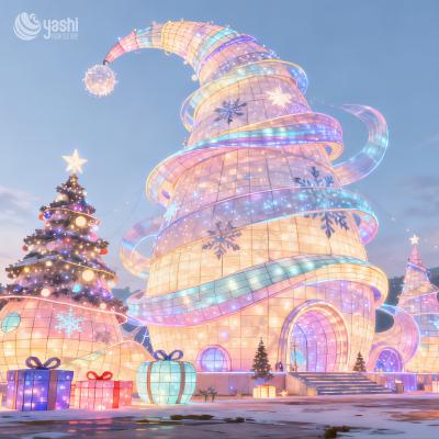 China Christmas Tree-shaped Decorative LED Outdoor Lighting Fixtures for Amusement Park Decoration for sale