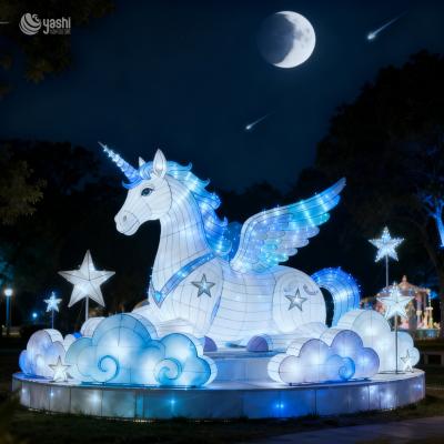 China Unicorn LED Sculpture Lantern for Valentine's Day - Animal Theme Lantern for Year of the Horse Chinese New Year for sale