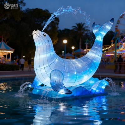 China Outdoor Aquarium Seal Fountain LED Lantern for Theme Park and Water Landscape Decoration for sale