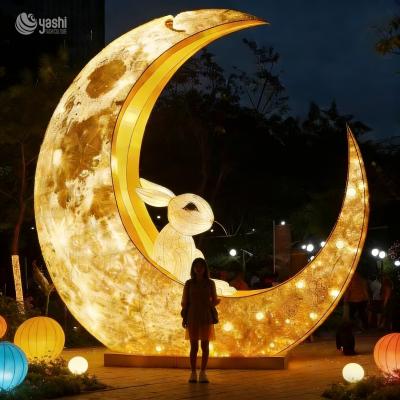 China Large Outdoor Bunny Statue with LED Lights - Festival Decoration for Park, Zoo & Carnival Events for sale