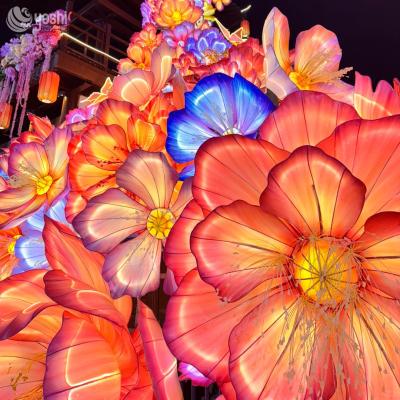 China Zigong OEM Floral Lanterns Manufacturer - Custom Peony Design for Plaza/Commercial Decoration for sale