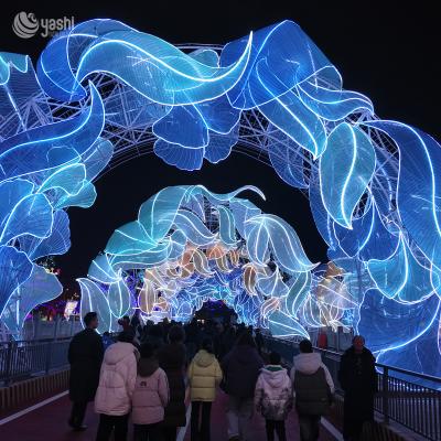 China Commercial-Grade LED Lantern Tunnel: Custom Light Display for Streets/Parks for sale