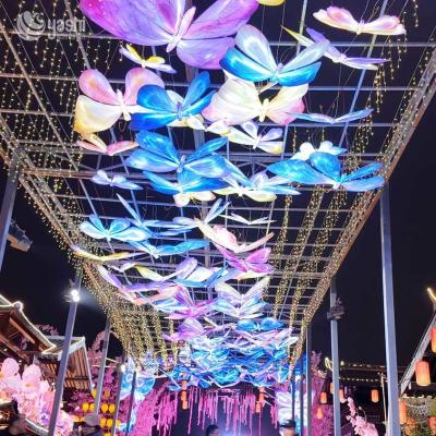 China Large LED Butterfly Light Sculptures  High Brightness, Long Lifespan for Corridor & Walkway Decor, Outdoor Commercial Ornaments for sale