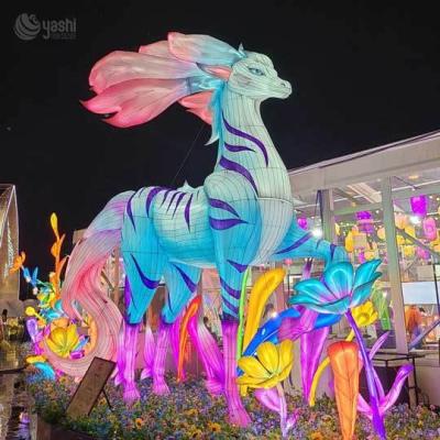 China Large Scale Customizable Mythical Beast LED Lantern - Complete Outdoor Light Festival Project Solution for sale