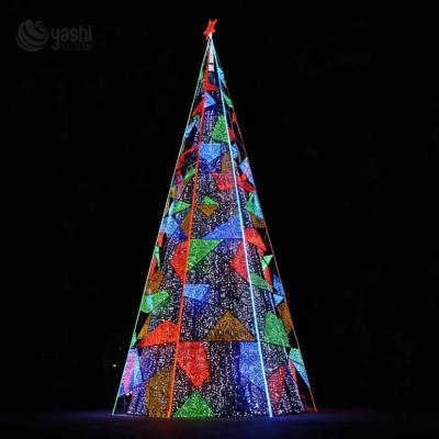 China Christmas Outdoor Decoration Solution  Large Geometric LED Christmas Tree Light for Shopping Malls & Street Decor for sale