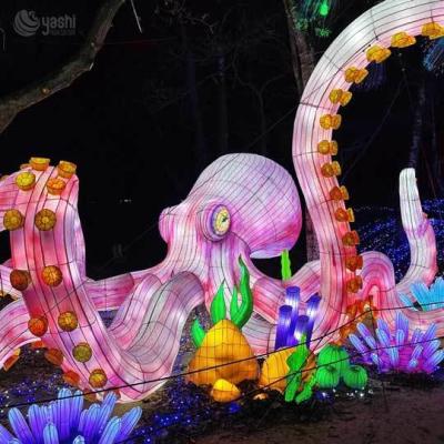 China Realistic Pink Octopus Lantern Sculpture for Underwater Theme Parks, Aquariums, Large Parties & Festival Decorations for sale
