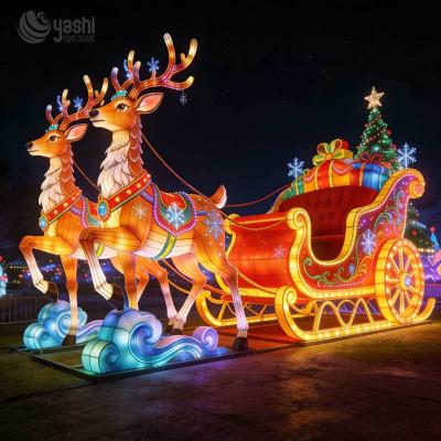 China Customized Santa Reindeer LED Light Decoration for Zoo & Park Lighting Solutions for sale