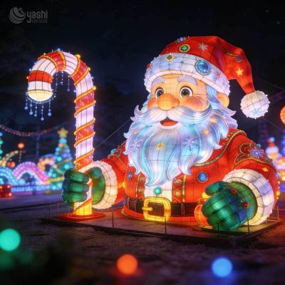 China Large Waterproof LED Santa Claus Lantern - Custom Outdoor Christmas Motif Light for Festival Decoration for sale