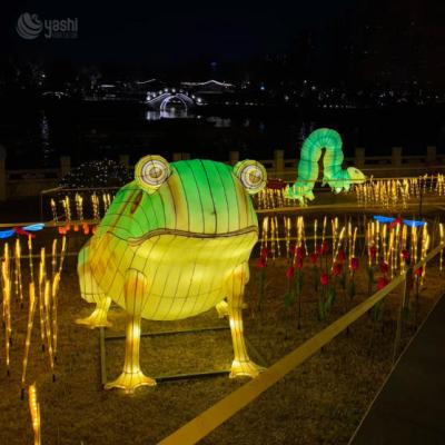 China Factory Direct Customizable Animal Shaped Lantern, Vivid Frog Design for Night Market & Amusement Park for sale