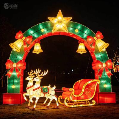 China Christmas Archway Lantern Decoration | Illuminated Entrance Arch for Theme Park City Festival Parties for sale