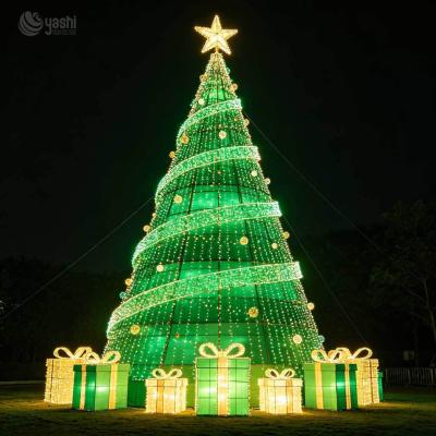 China Custom Giant Christmas Tree LED Lantern Sculpture for Outdoor Plaza & Theme Park Waterproof Lighting for sale