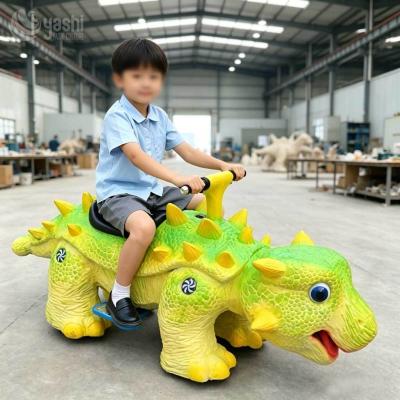China Coin Operated Kids Ankylosaurus Dinosaur Ride On Car | Shopping Mall Amusement Scooter for sale