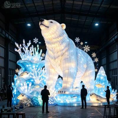 China Polar Bear Arctic Scene Festival Lantern Animal Lantern Christmas Decoration New Year Decoration Lighting Engineering Design for sale
