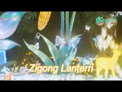 detachable and brightly colored  floral lanterns for amusement parks and events