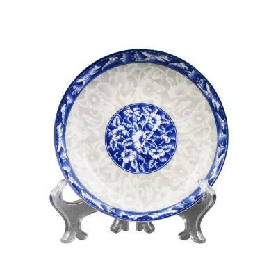 China De ronde Blauwe en Witte Porselein Gekleurde Plaat van het Porseleinvaatwerk Te koop