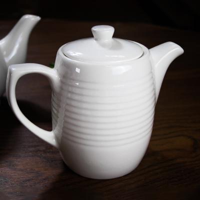 Cina Colore puro della teiera bianca fatta a mano squisita di stile 350ml in vendita