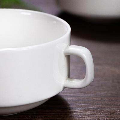 Cina Ciotole bianche della porcellana intorno al retro insieme del padellame di qualità superiore in vendita