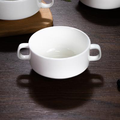 Cina Ciotole bianche della porcellana intorno al retro insieme del padellame di qualità superiore in vendita