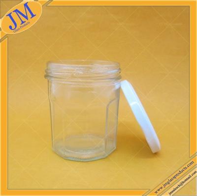 China empty 200ml glass candle jar with white lug cap for sale
